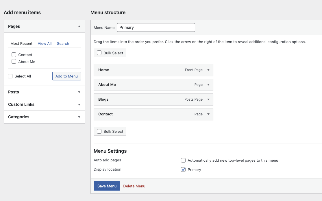 Theme Menu - Themes Artist